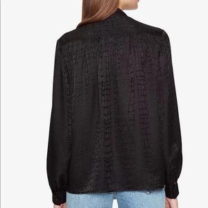 Anine Bing | Tops | Nwt Anine Bing Black Delilah Silk Jacquard Blouse ...